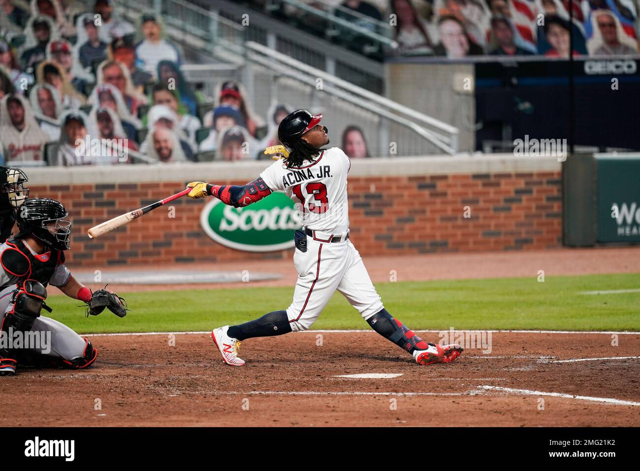 Atlanta Braves' Ronald Acuna Jr. (13) in action against the Miami ...