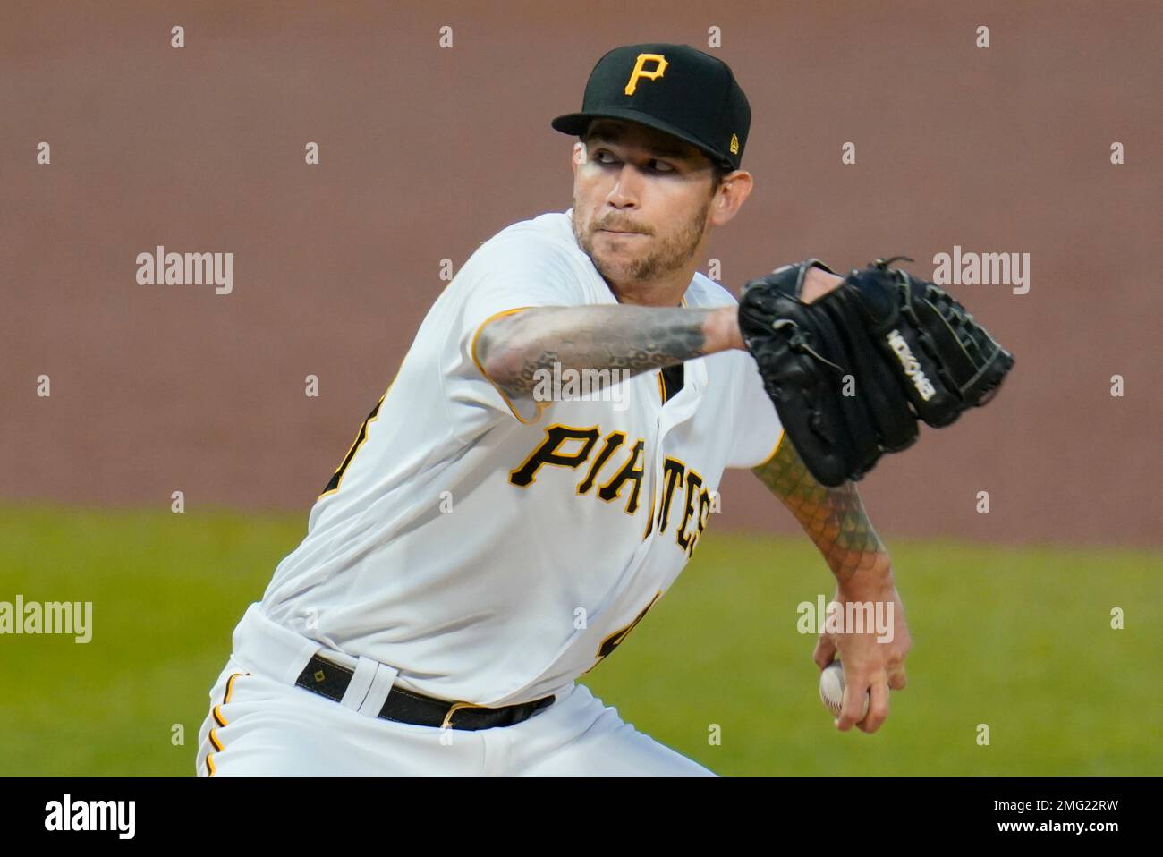 Pittsburgh Pirates starting pitcher Steven Brault delivers during the ...