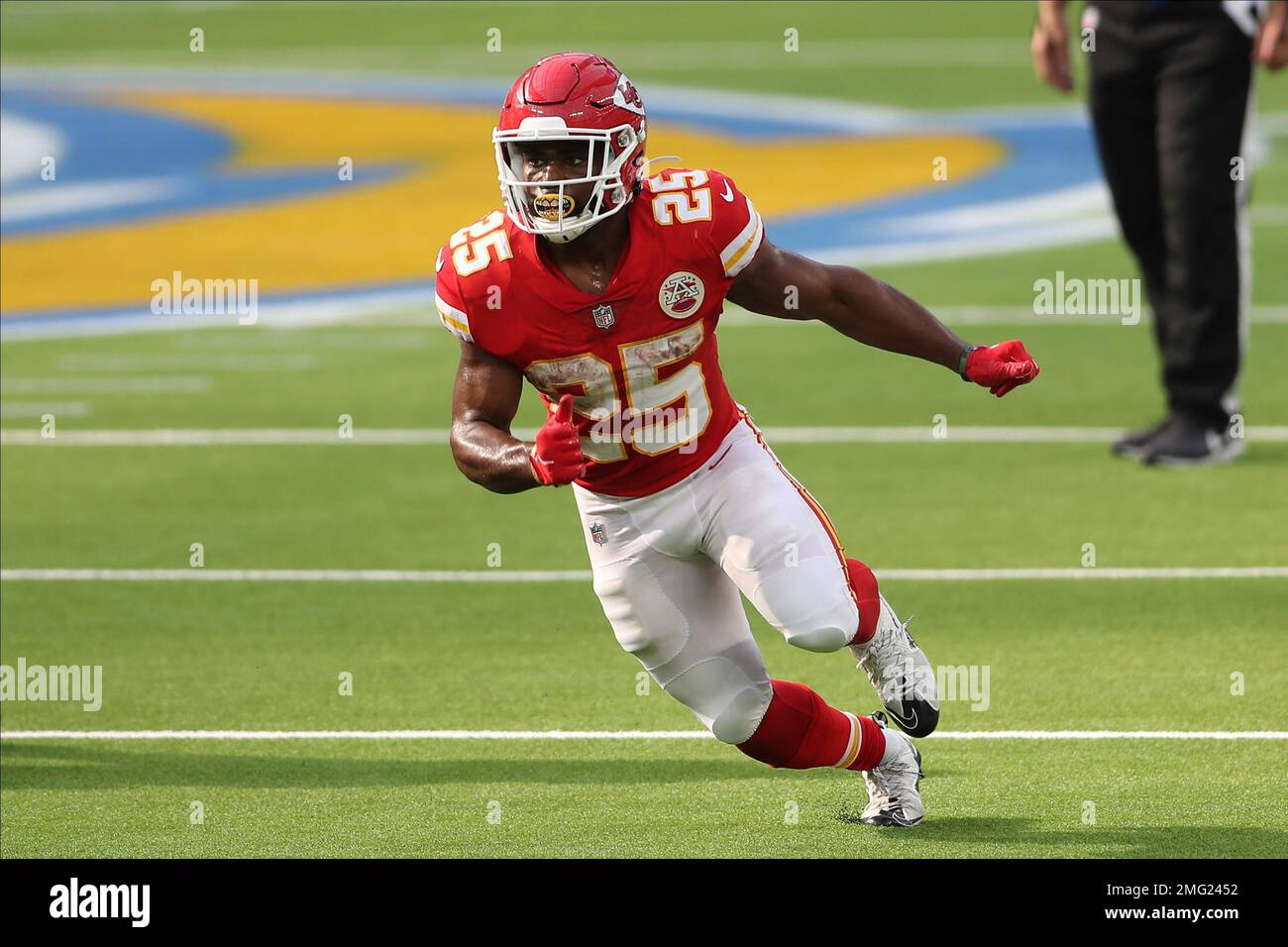 Kansas City Chiefs running back Clyde Edwards-Helaire (25) runs a route ...