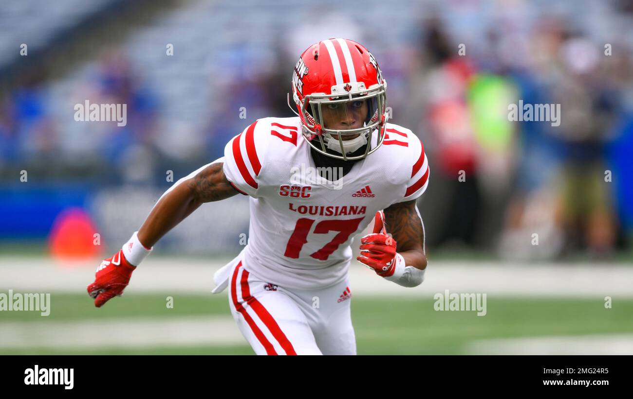 Louisiana Lafayette wide receiver Dontae Fleming plays against Georgia ...