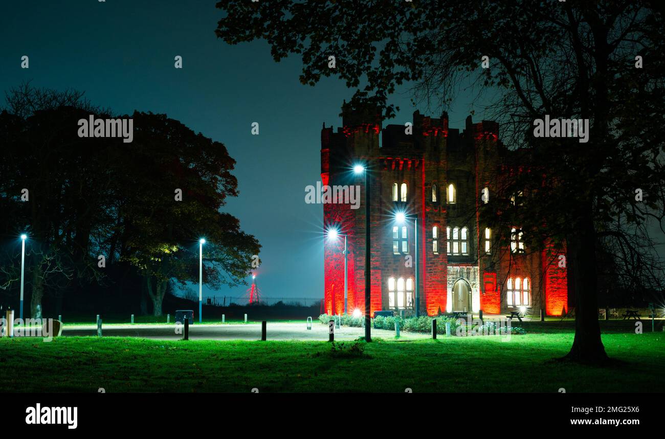 castle at night Stock Photo - Alamy