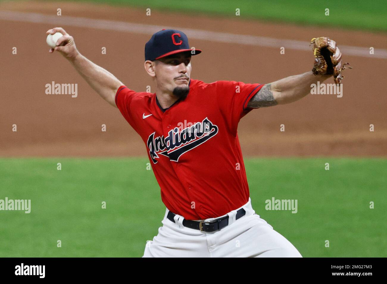 Cleveland Indians relief pitcher Nick Wittgren delivers against the ...