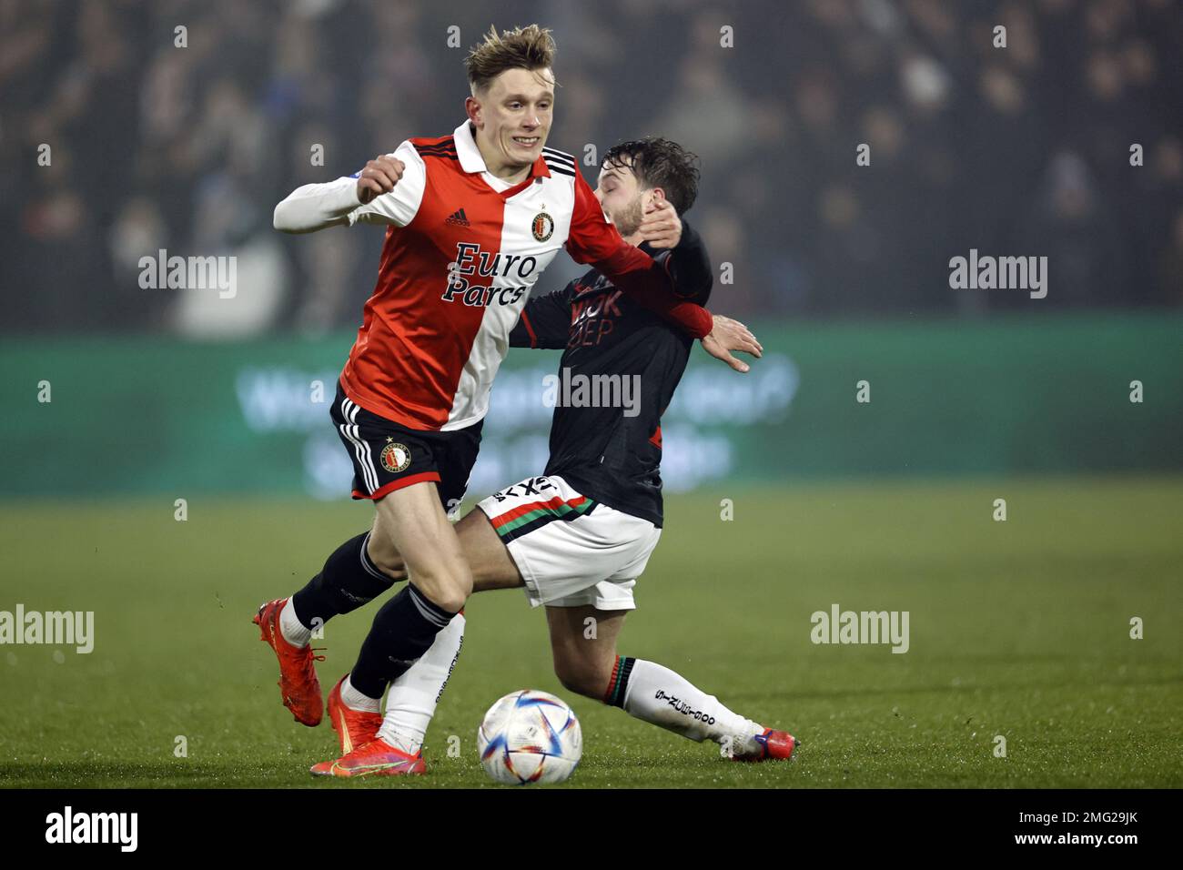 ROTTERDAM - (l-r) Souffian El Karouani of NEC Nijmegen, Marcus Pedersen of Feyenoord during the ...