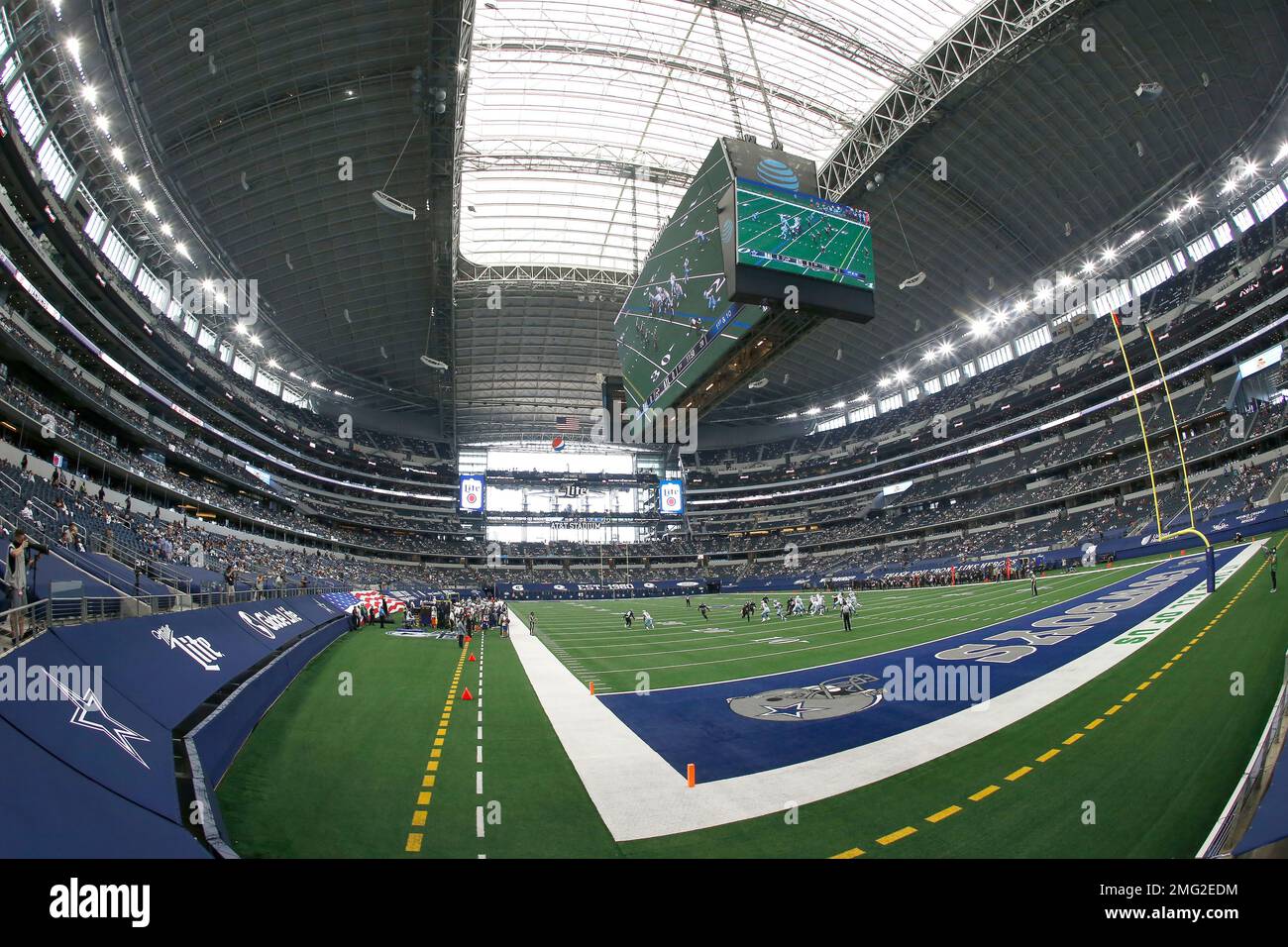 A general view of AT&T Stadium before an NFL football game between the ...