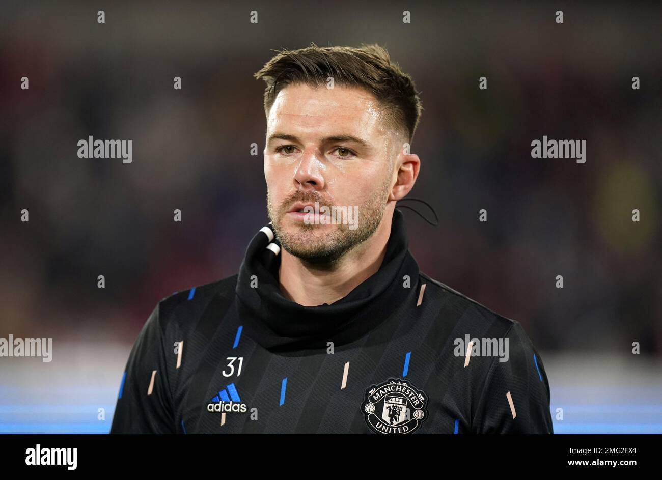 Manchester United goalkeeper Jack Butland during the Carabao Cup semi ...
