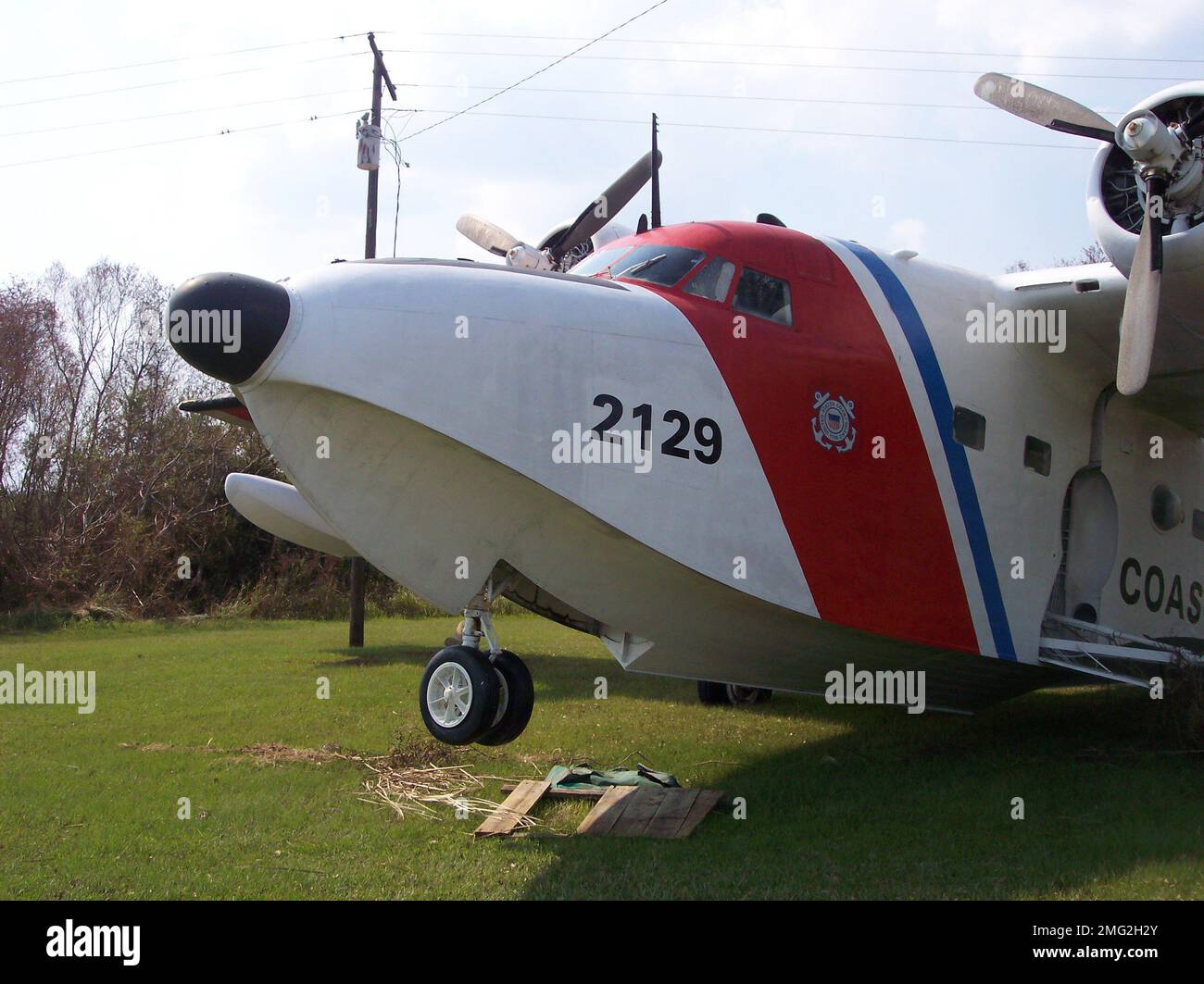 Aftermath - Coast Guard Plane Damage - 26-HK-289-3. Hurricane Katrina ...