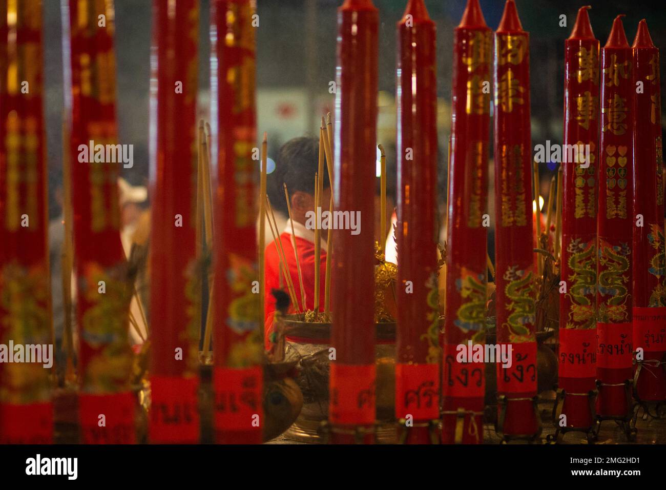 Incense Sticks at Traditional Festival, Thailand Stock Photo - Alamy