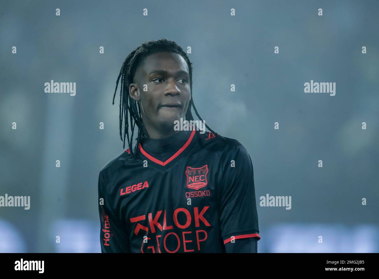 ROTTERDAM, NETHERLANDS - JANUARY 25: Ibrahim Cissoko of NEC looks on ...