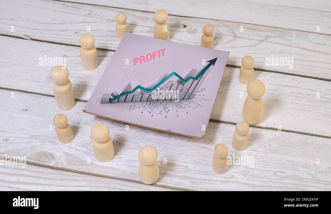 economic graphs of profit growth on a white background Stock Photo - Alamy