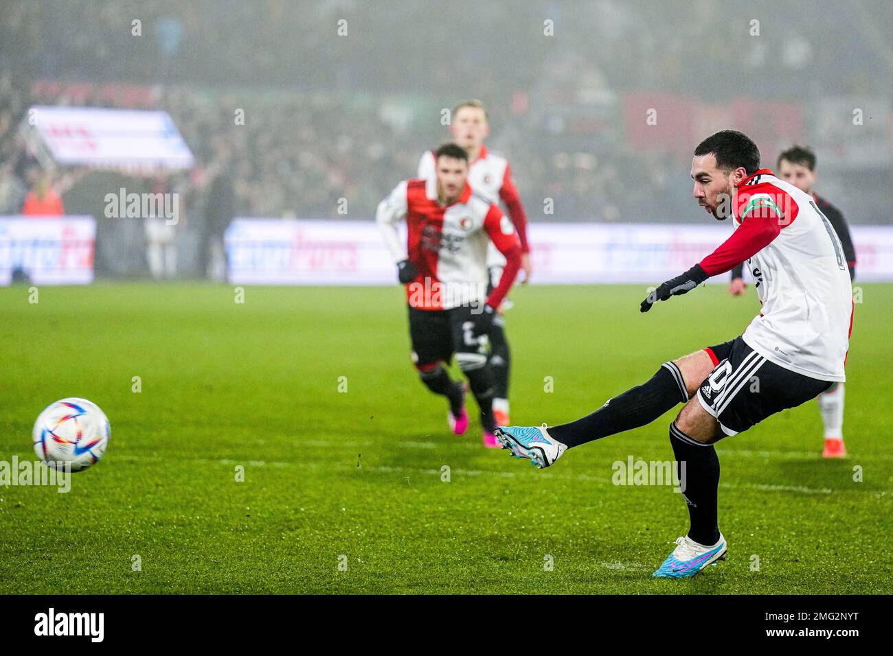 Rotterdam - Orkun Kokcu of Feyenoord scores the 2-0 during the match between Feyenoord v NEC ...
