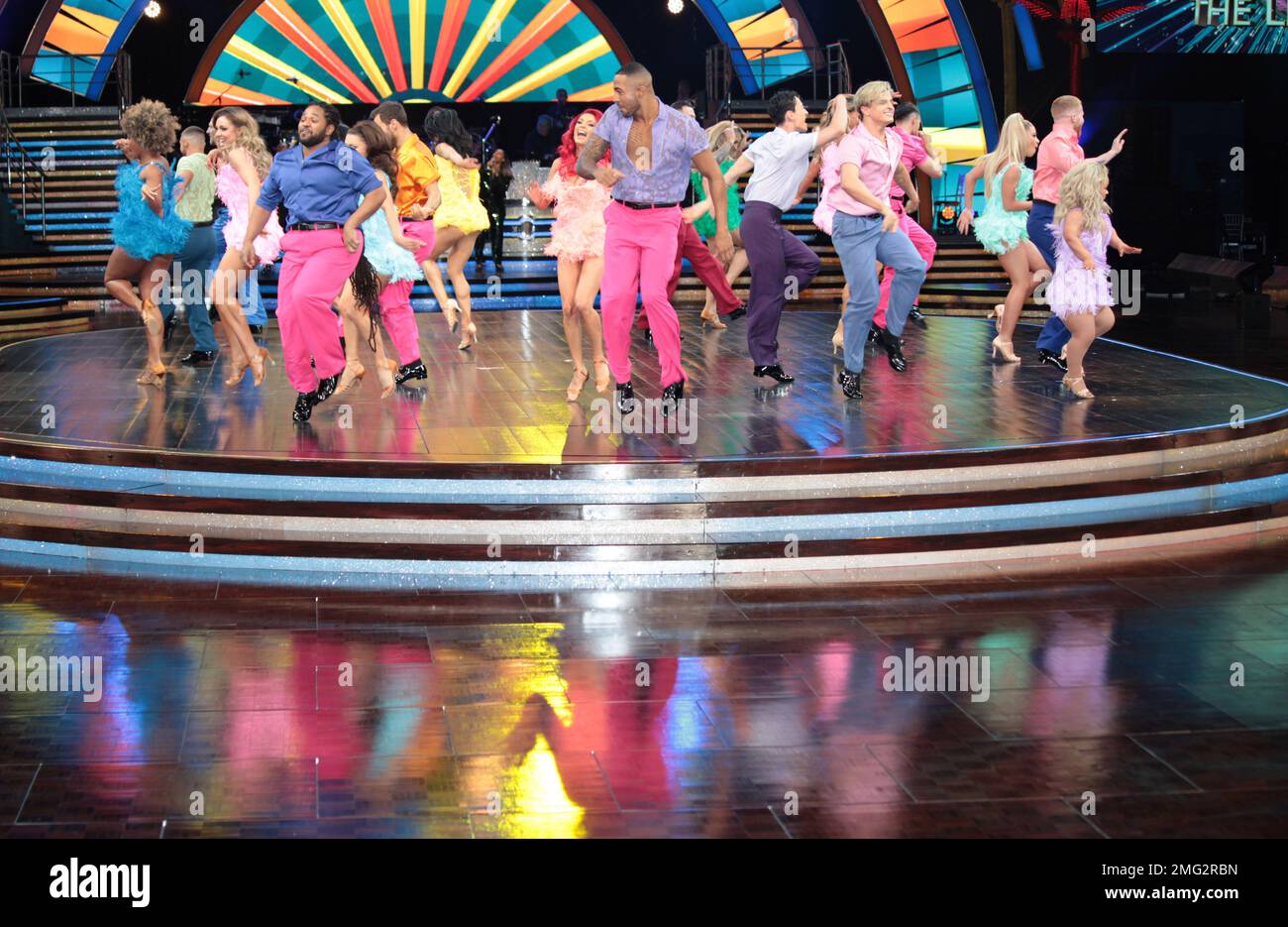 Birmingham. West Midlands. UK. Janette Manrara (yellow dress) with ...