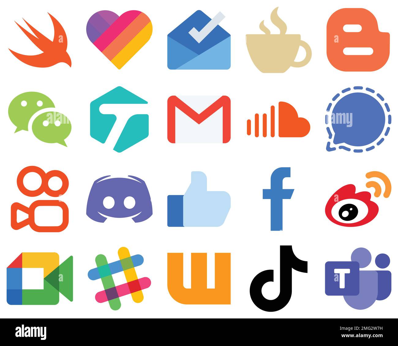 Flat Social Share Icons