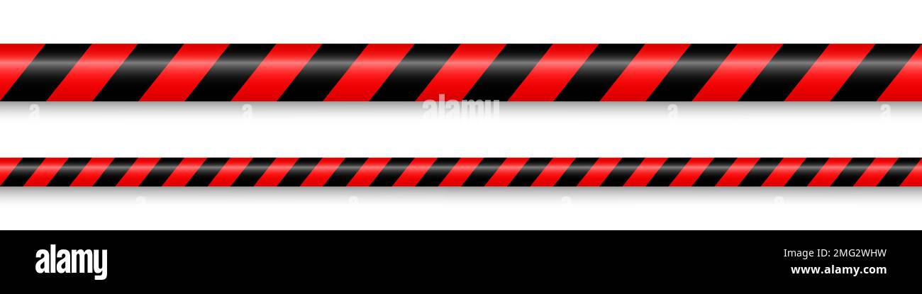 Realistic yellow barricade tape. Police warning line. Danger or hazard ...