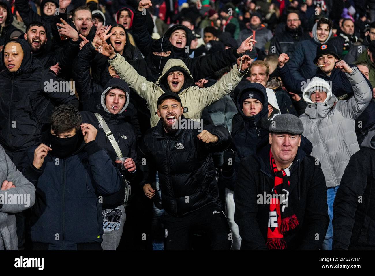 Rotterdam - Supporters of Feyenoord during the match between Feyenoord ...