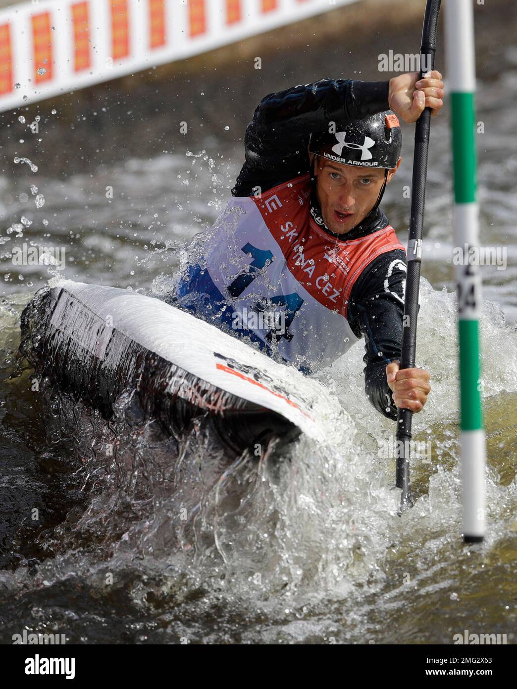 Poland's Mateusz Polaczyk competes to finish third in the men's Kayak ...
