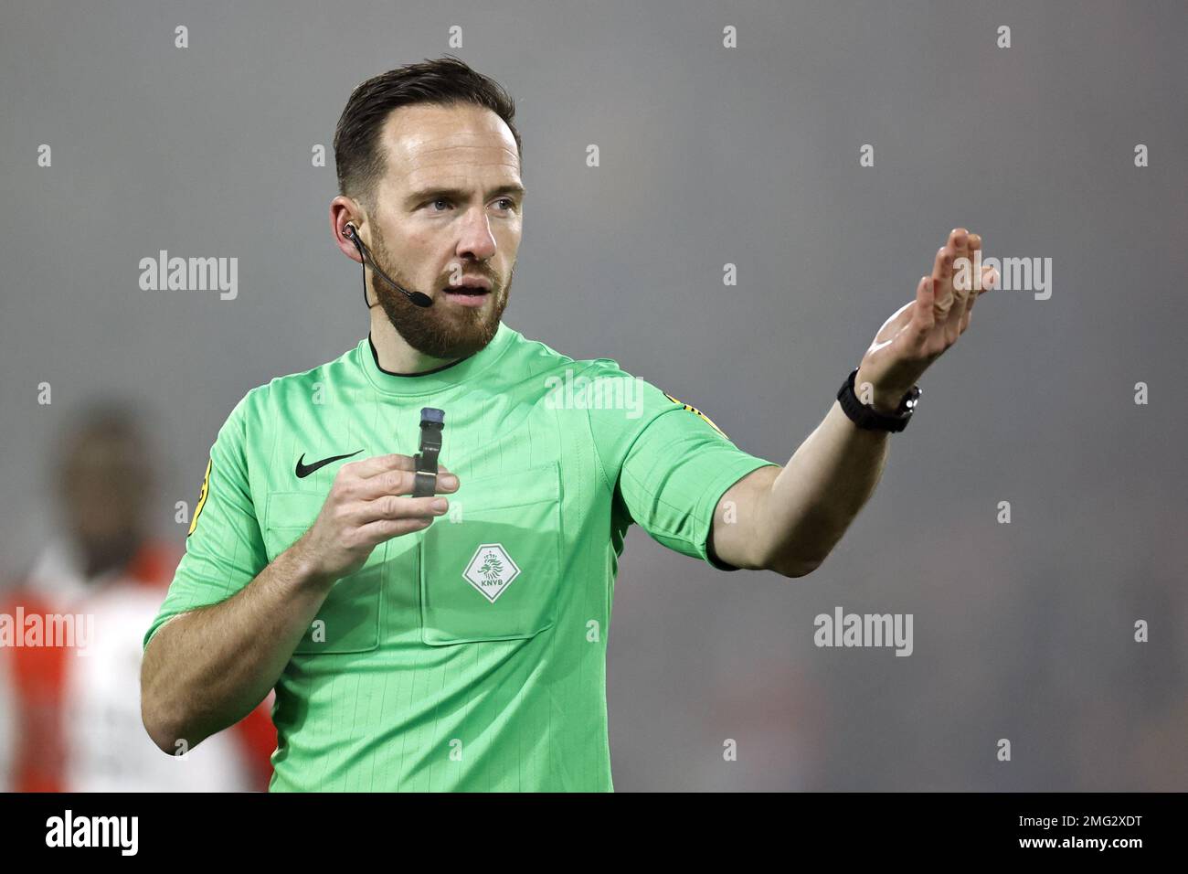 ROTTERDAM - Referee Edwin van de Graaf during the Dutch premier league ...