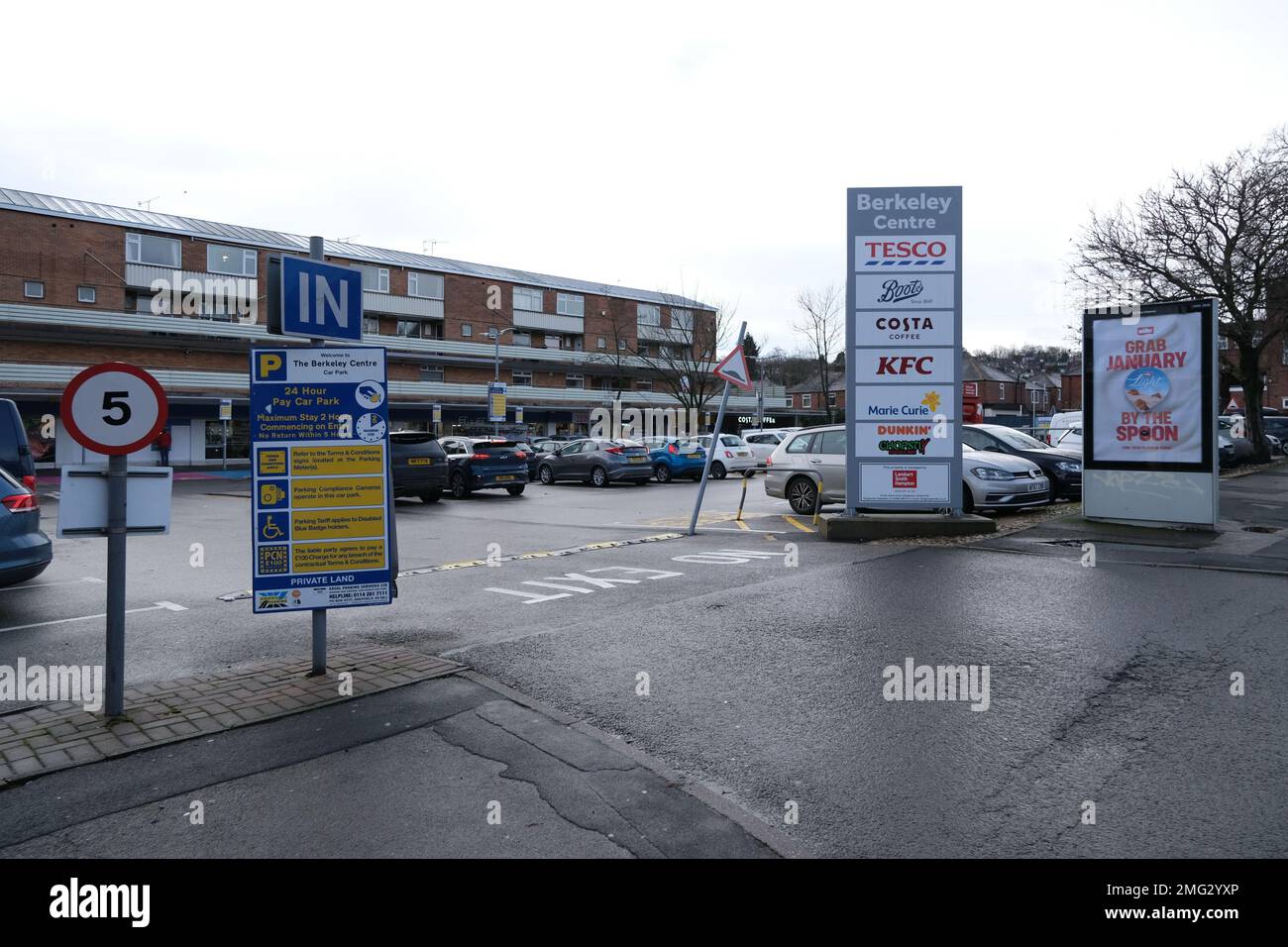 Excel Parking signs and machines in place at The Berkeley Centre on Ecclesall Road in Sheffield ...