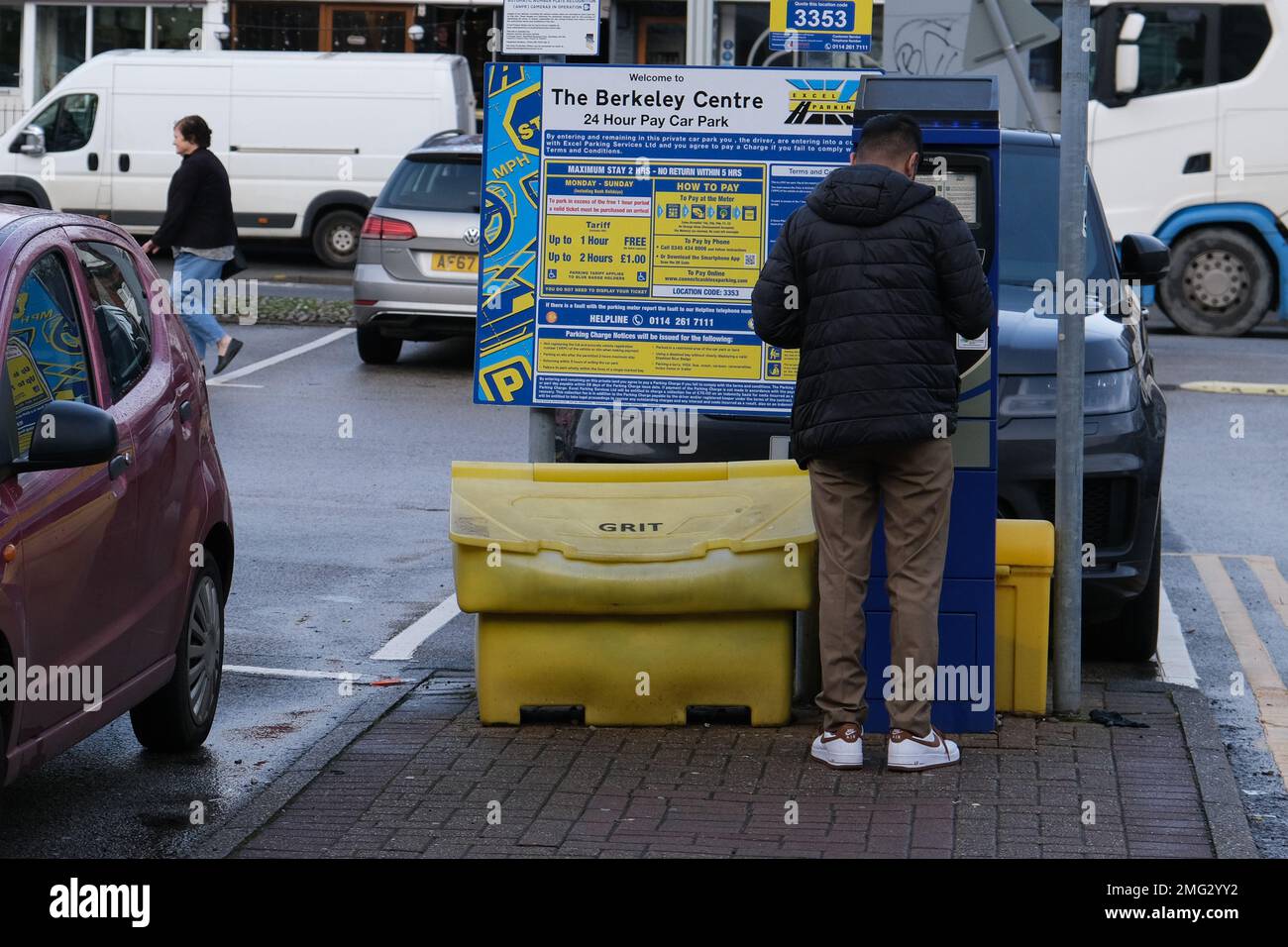 Excel Parking signs and machines in place at The Berkeley Centre on Ecclesall Road in Sheffield ...