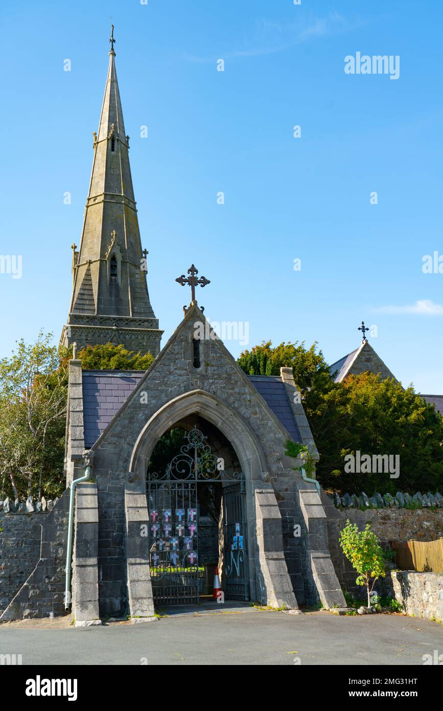 St Twrog's Church, Llandwrog near Caernarfon, Gwynedd, North Wales ...