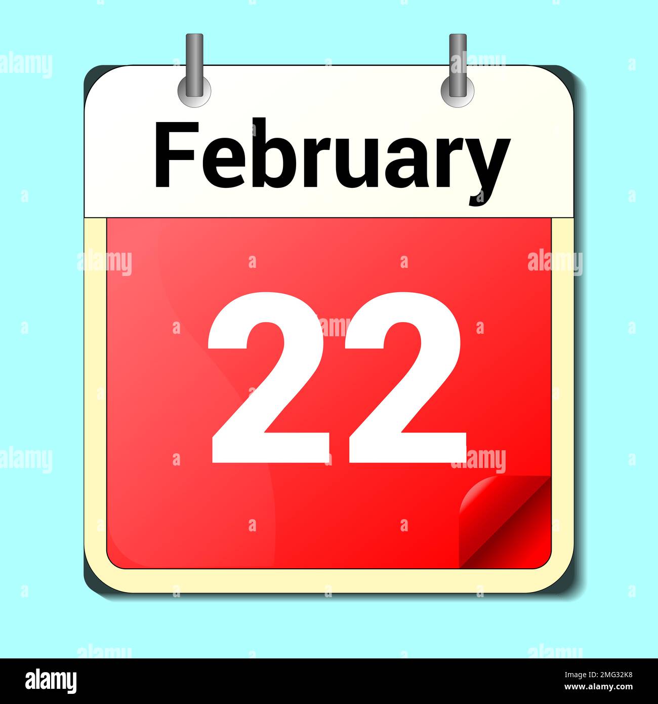 day on the calendar, vector image format, February 22 Stock Vector ...