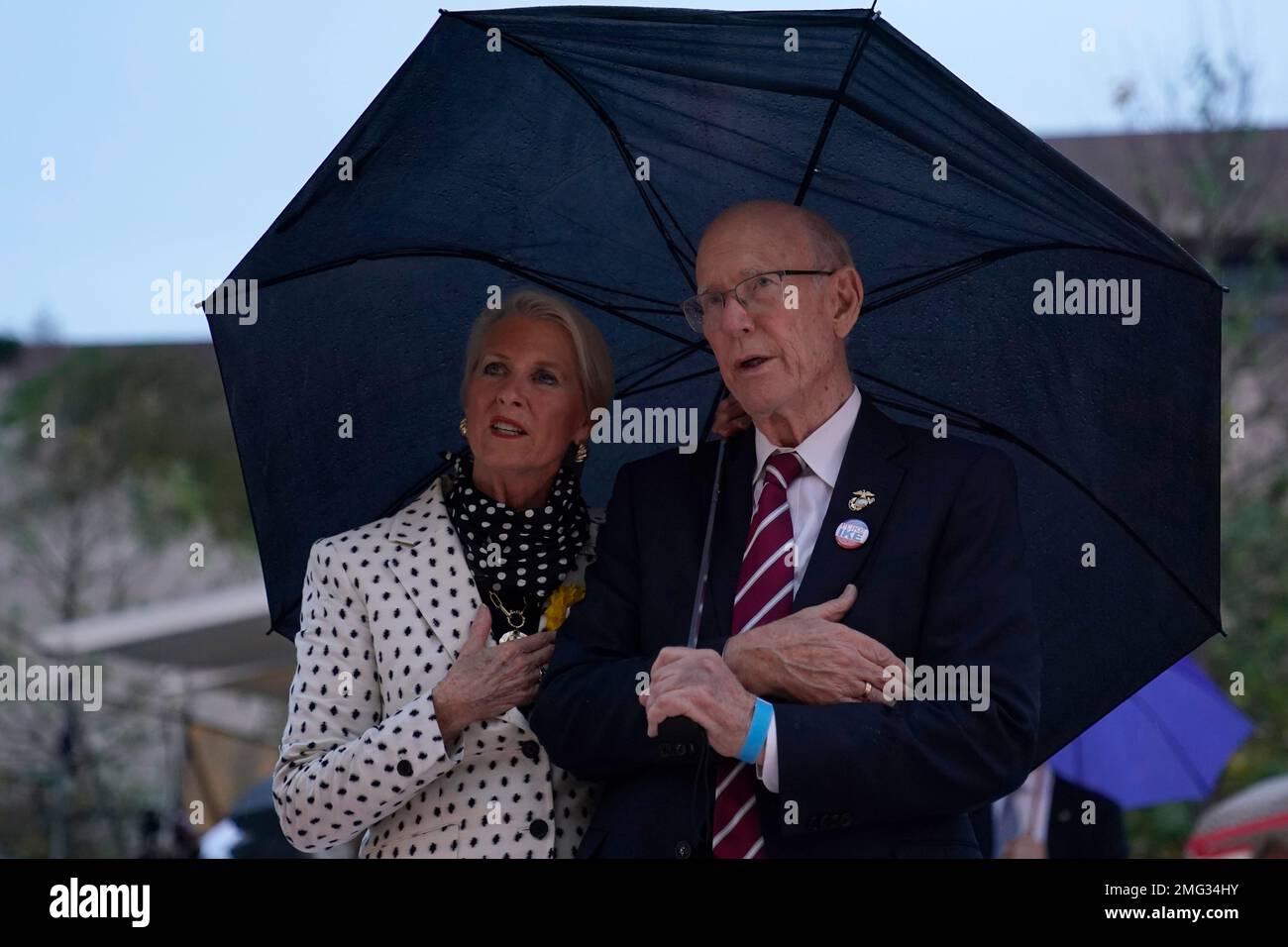 Sen. Pat Roberts, R-Kan., and his wife Franki Roberts attend the ...