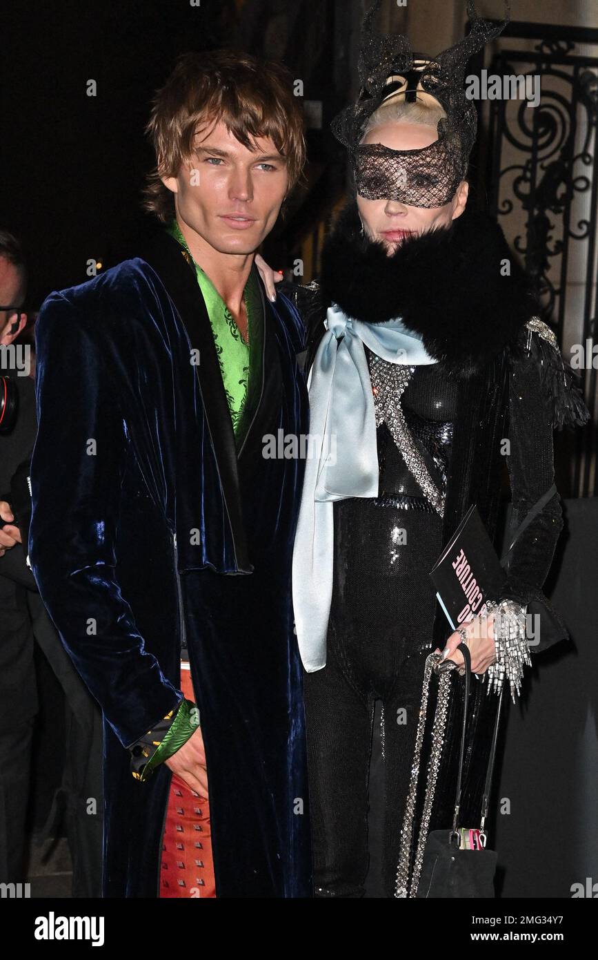 Paris, France. 25th January, 2023. Jordan Barrett, Daphne Guinness ...