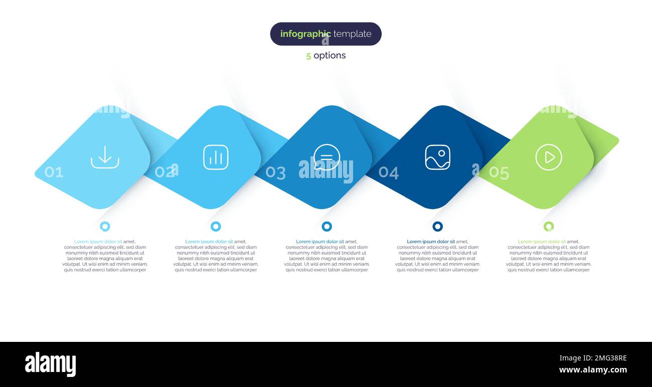 Vector infographic template composed of 5 elements Stock Vector Image ...