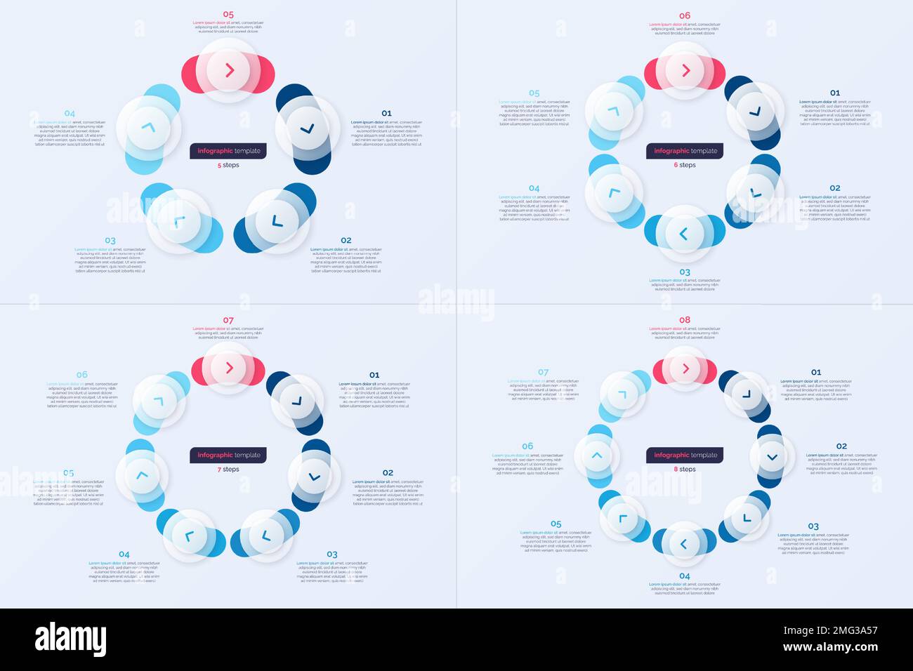 Five six seven and eight option circle infographic doagrams. Vector ... Five six seven and eight option circle infographic doagrams. Vector ...