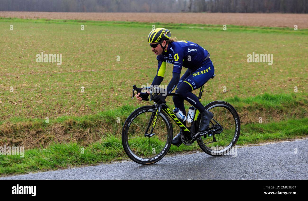 Chateau-Renard,France - March 06,2017: The Australian cyclist Mitchell ...