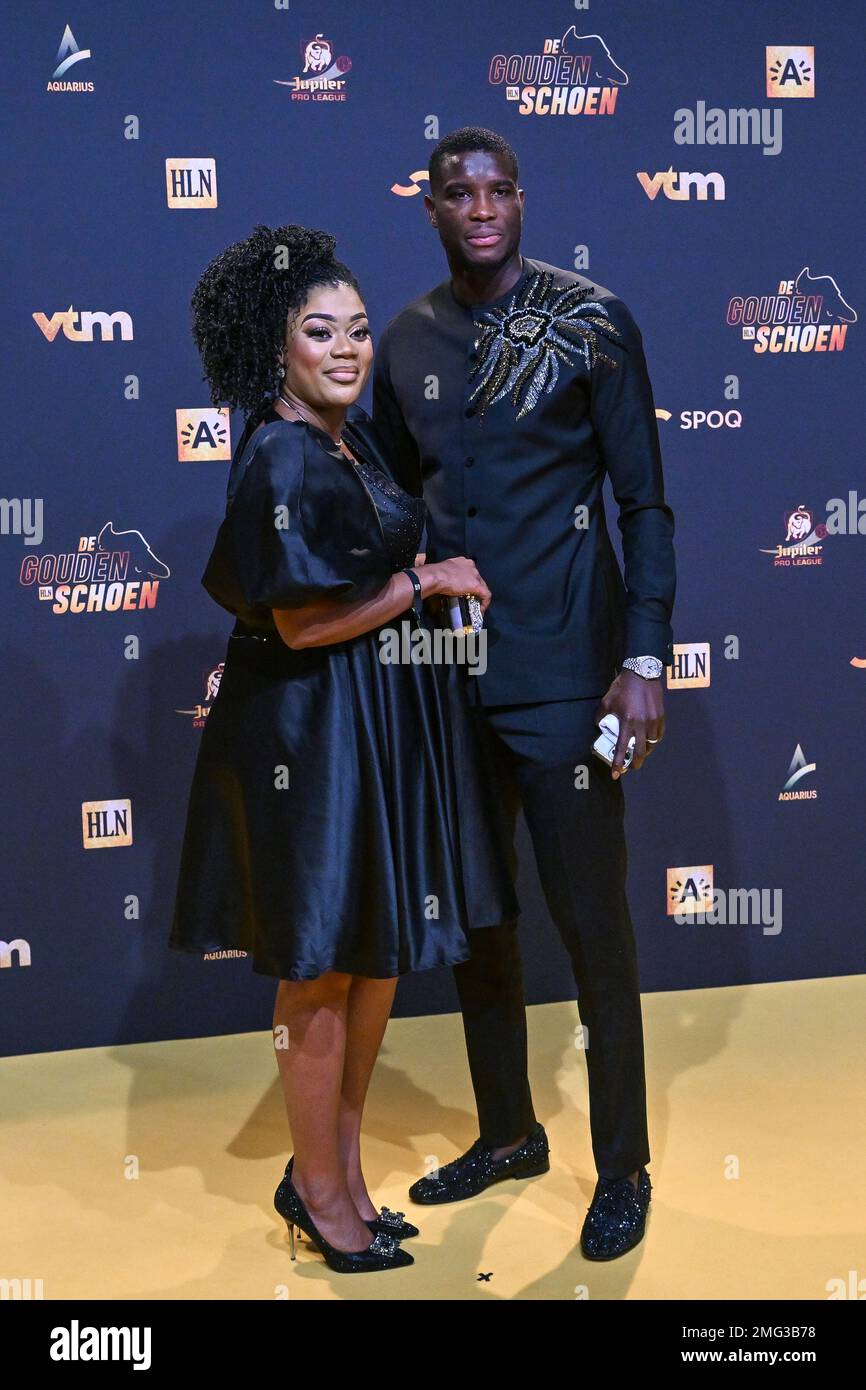 Antwerp, Belgium. 25th Jan, 2023. Paul Onuachu en Tracy Achaempong ...