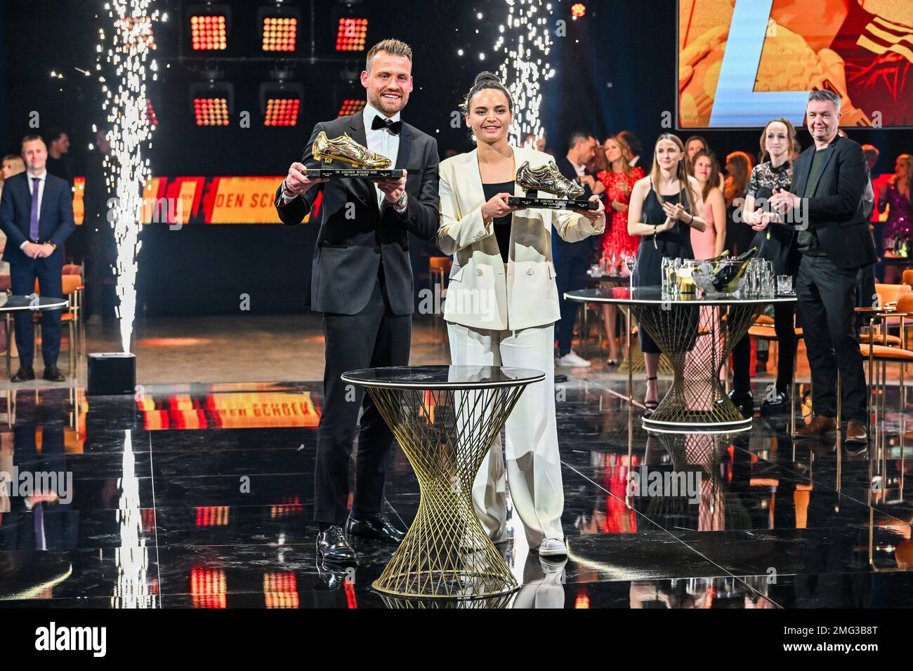 Antwerp, Belgium. 25th Jan, 2023. Simon Mignolet and Nicky Evrard are ...