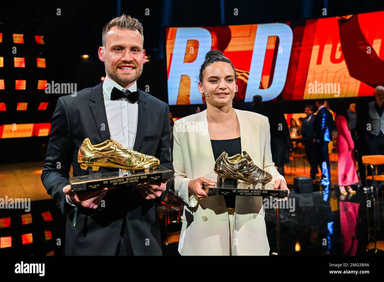 Antwerp, Belgium. 25th Jan, 2023. Simon Mignolet and Nicky Evrard are ...