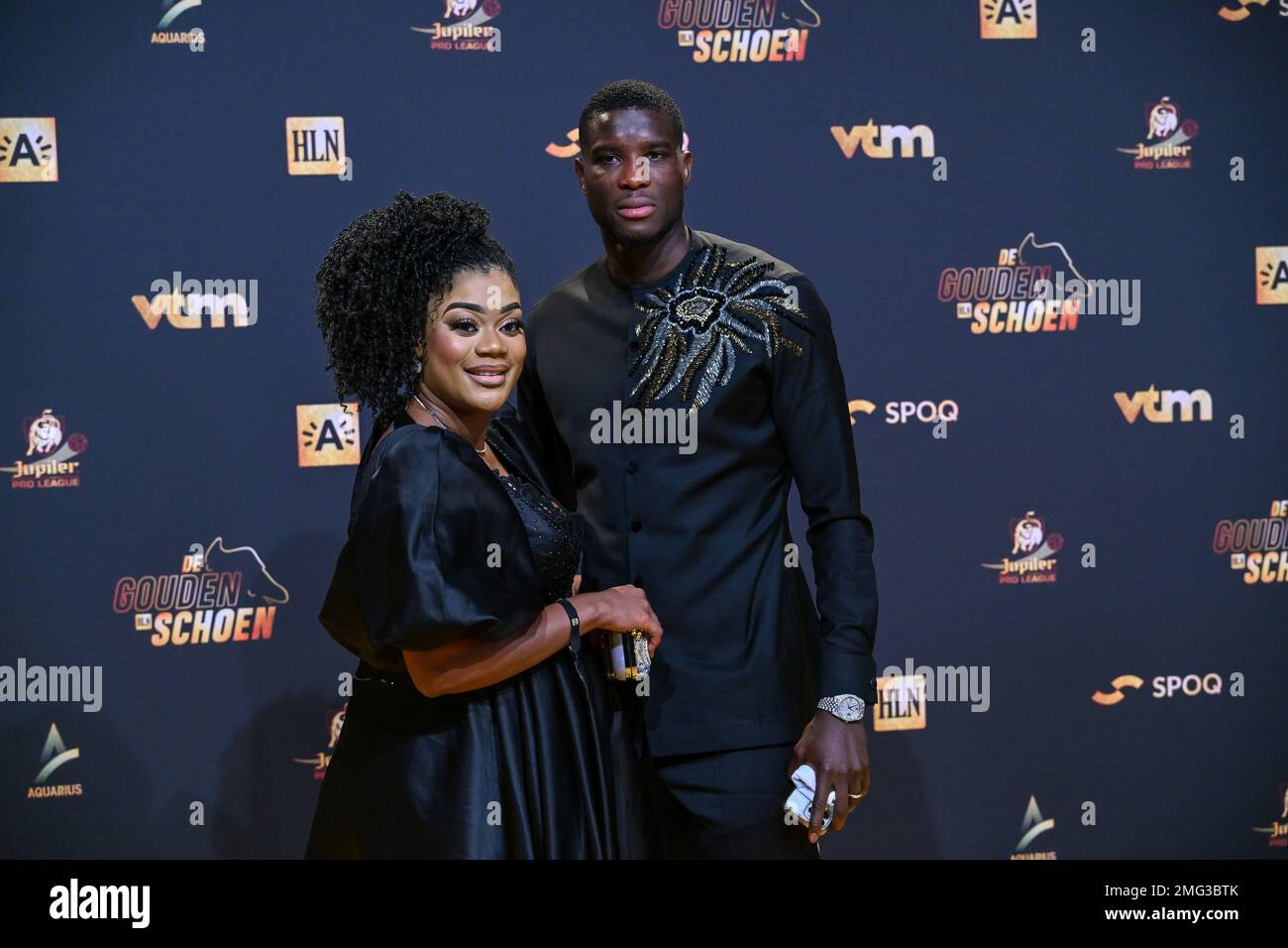 Antwerp, Belgium. 25th Jan, 2023. Paul Onuachu en Tracy Achaempong ...