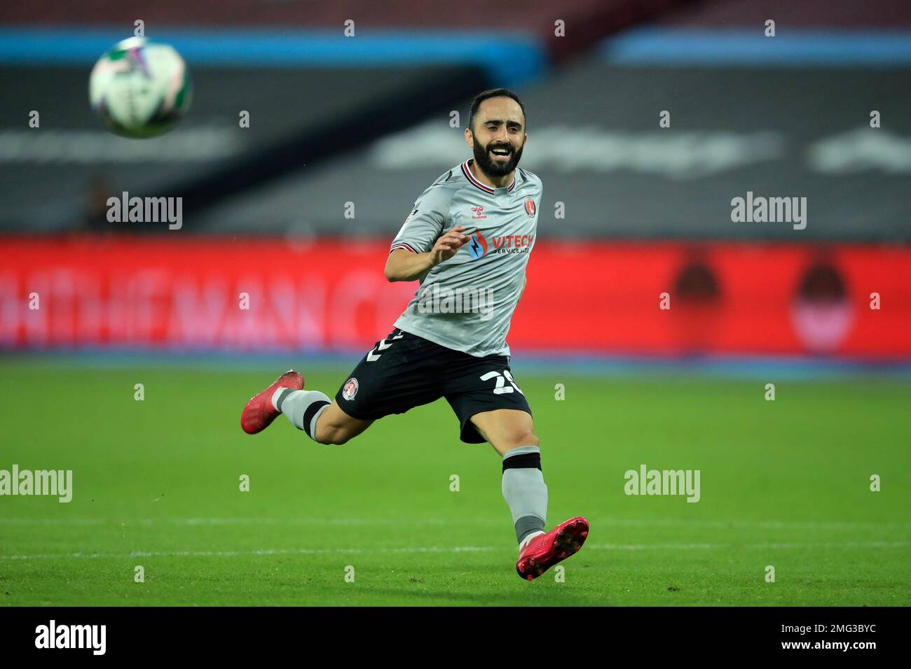 Charlton Athletic's Erhun Oztumer runs during the English League Cup ...