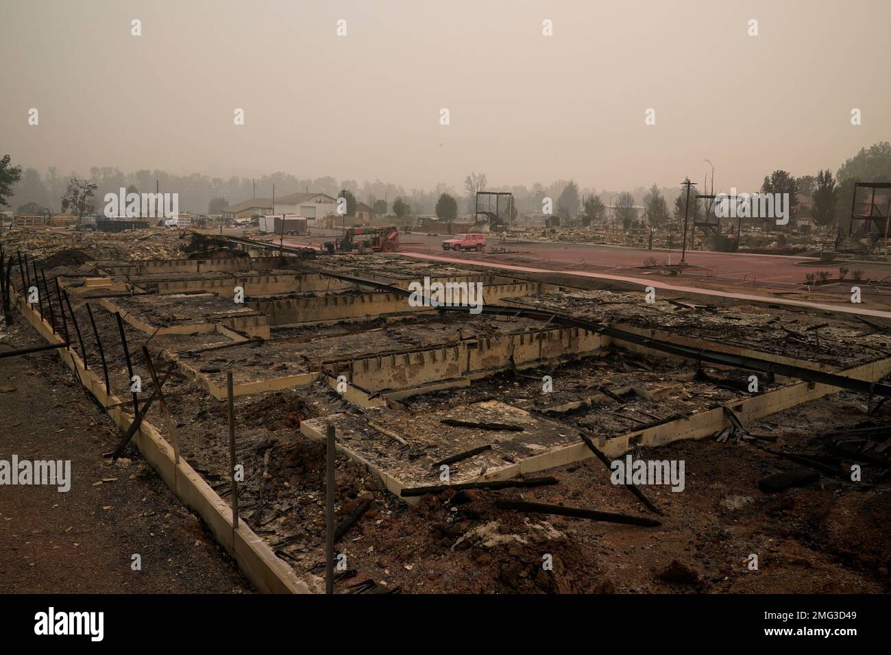 Rubble remains in an area destroyed by the Almeda Fire, Friday, Sept ...