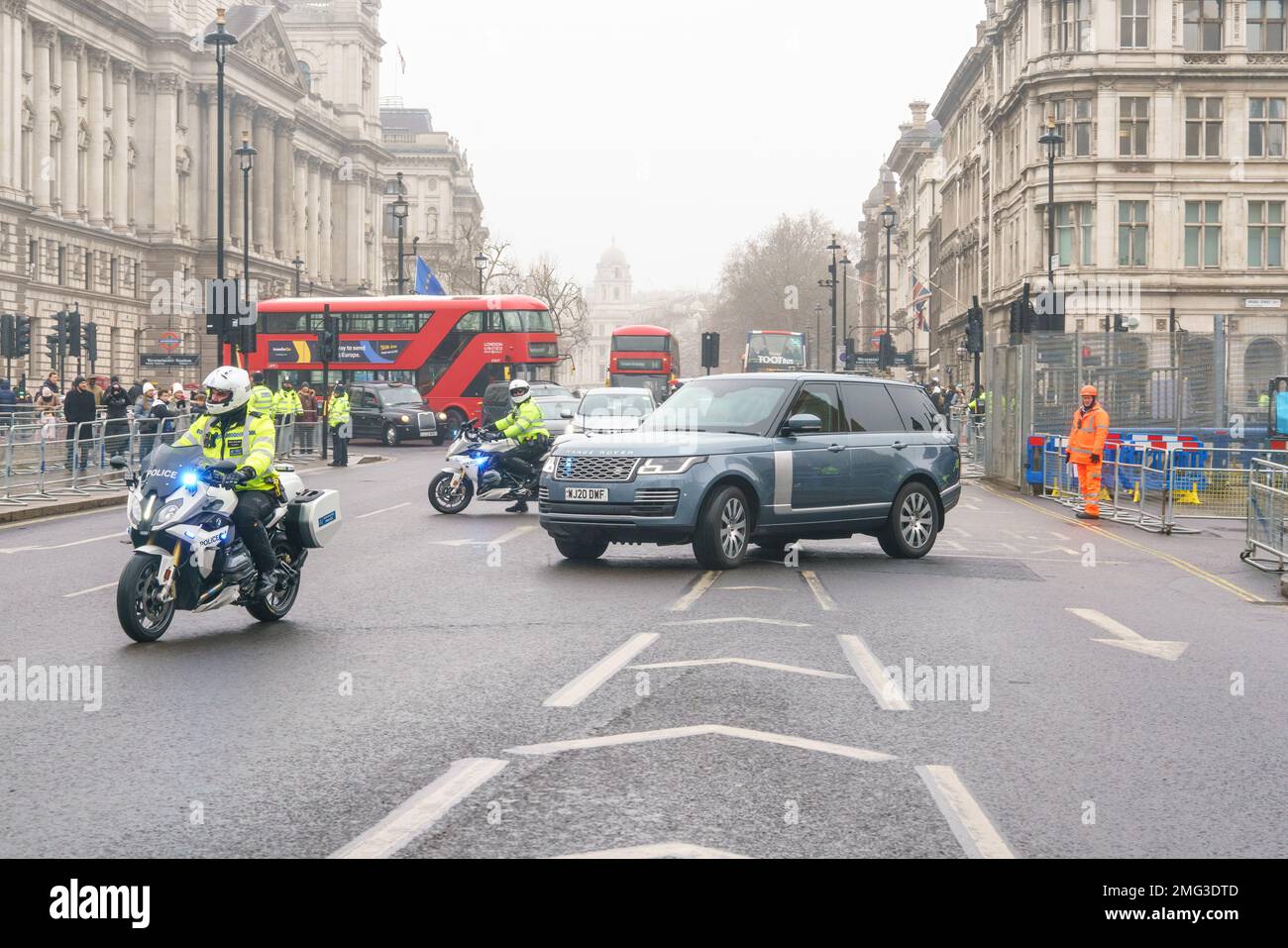 25th January 2023 Westminster, London, UK. The Prime Minister leaves ...