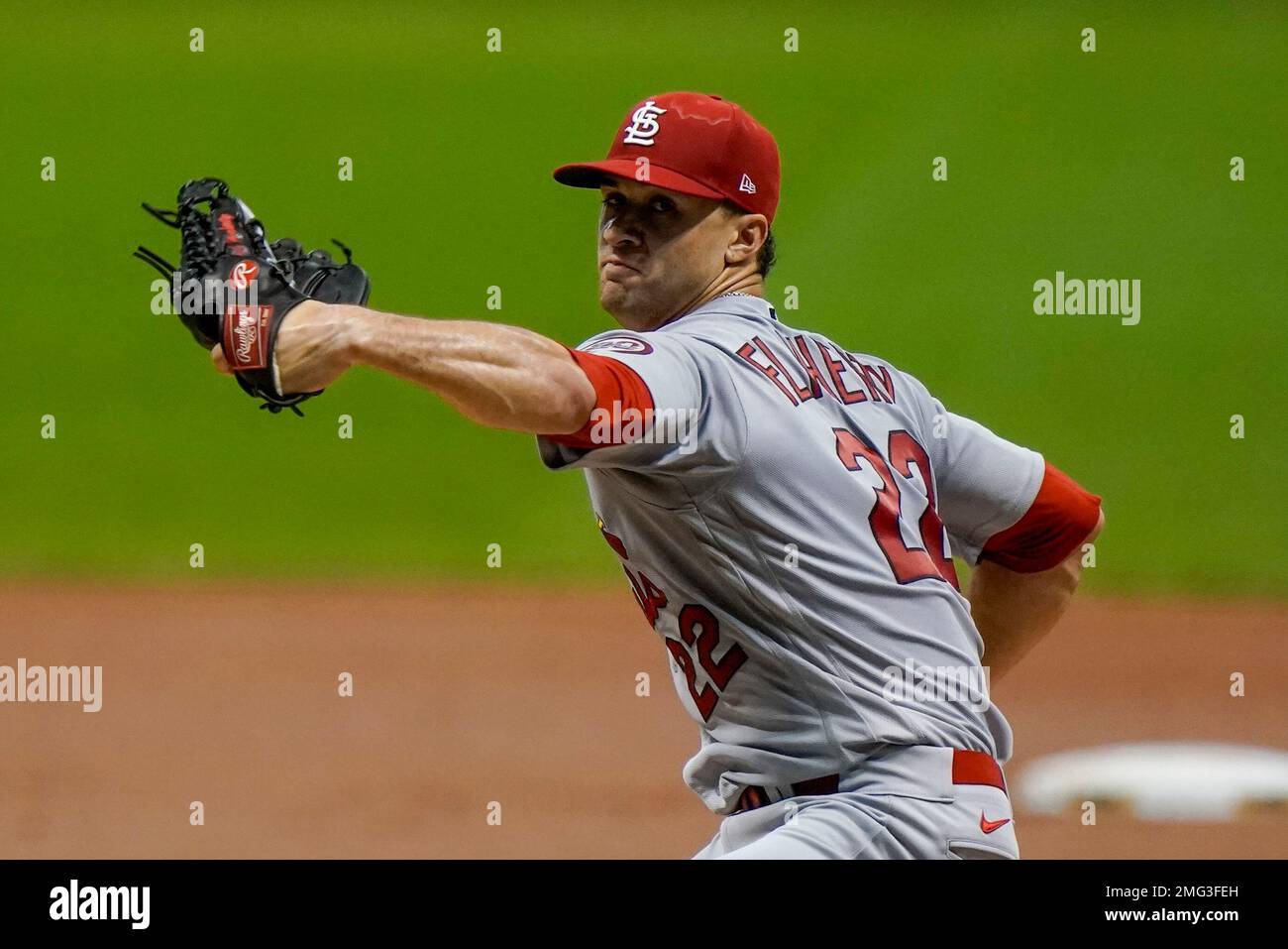 St. Louis Cardinals starting pitcher Jack Flaherty throws during the ...