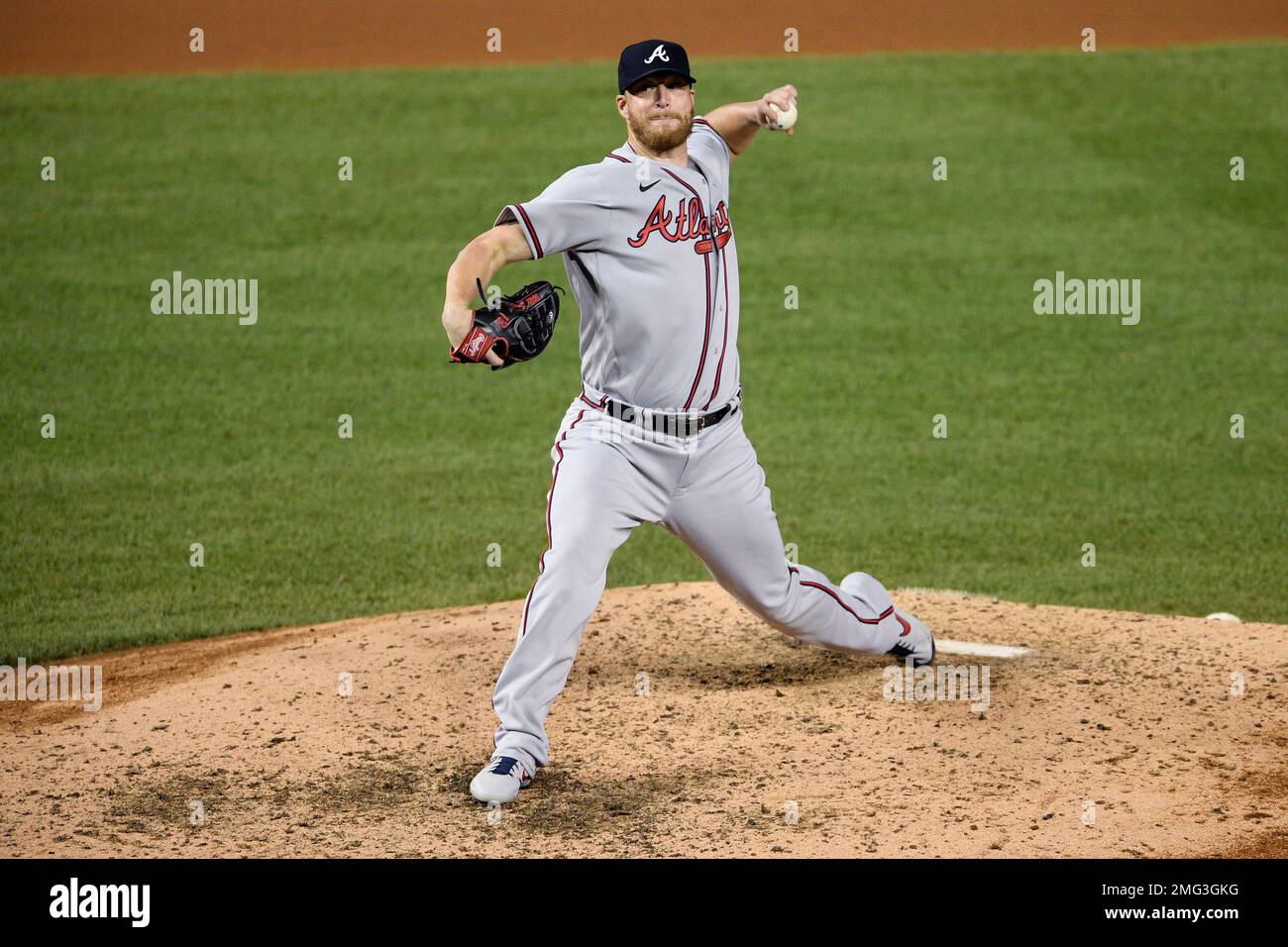Atlanta Braves relief pitcher Will Smith delivers a pitch during a ...