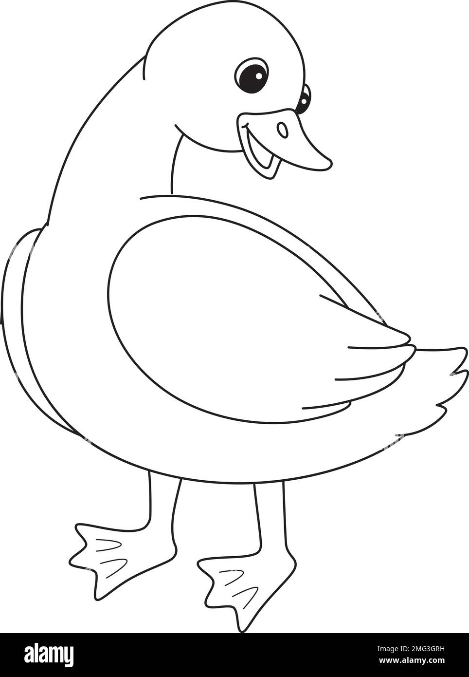 Spring Mother Duck Isolated Coloring Page for Kids Stock Vector Image ...
