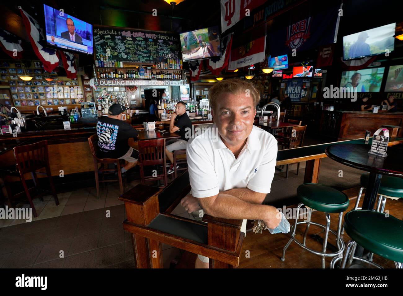 Zach Strauss poses at Sluggers World Class Sports Bar Friday, Sept. 4 ...