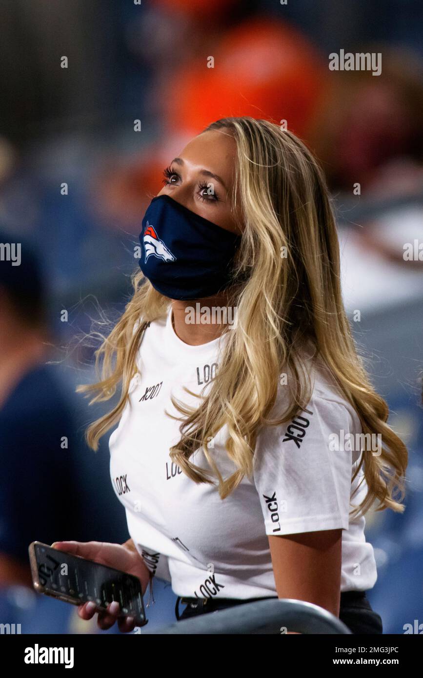 Natalie Newman, girlfriend of Denver Broncos quarterback Drew Lock sits ...