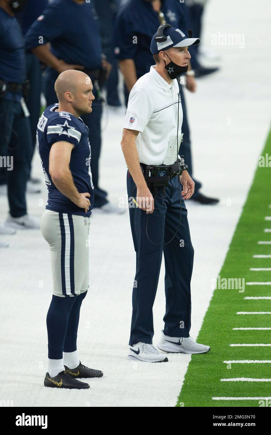Dallas Cowboys kicker Greg Zuerlein, left, and special teams ...