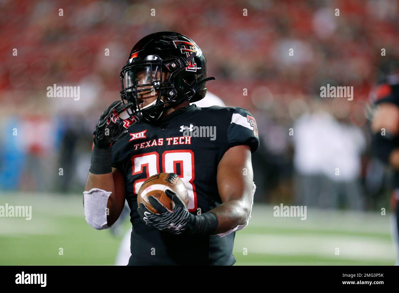 Texas Tech runningback Tahj Brooks in action in an NCAA college ...