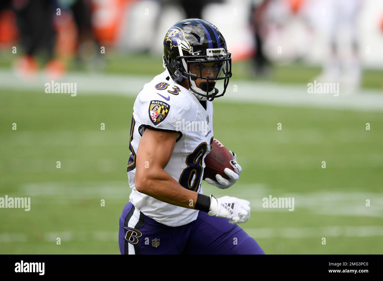 Baltimore Ravens wide receiver Willie Snead runs with the ball during ...