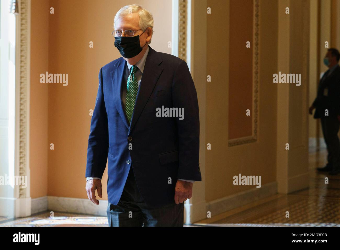 Senate Majority Leader Mitch McConnell of Ky., leaves the Senate floor ...