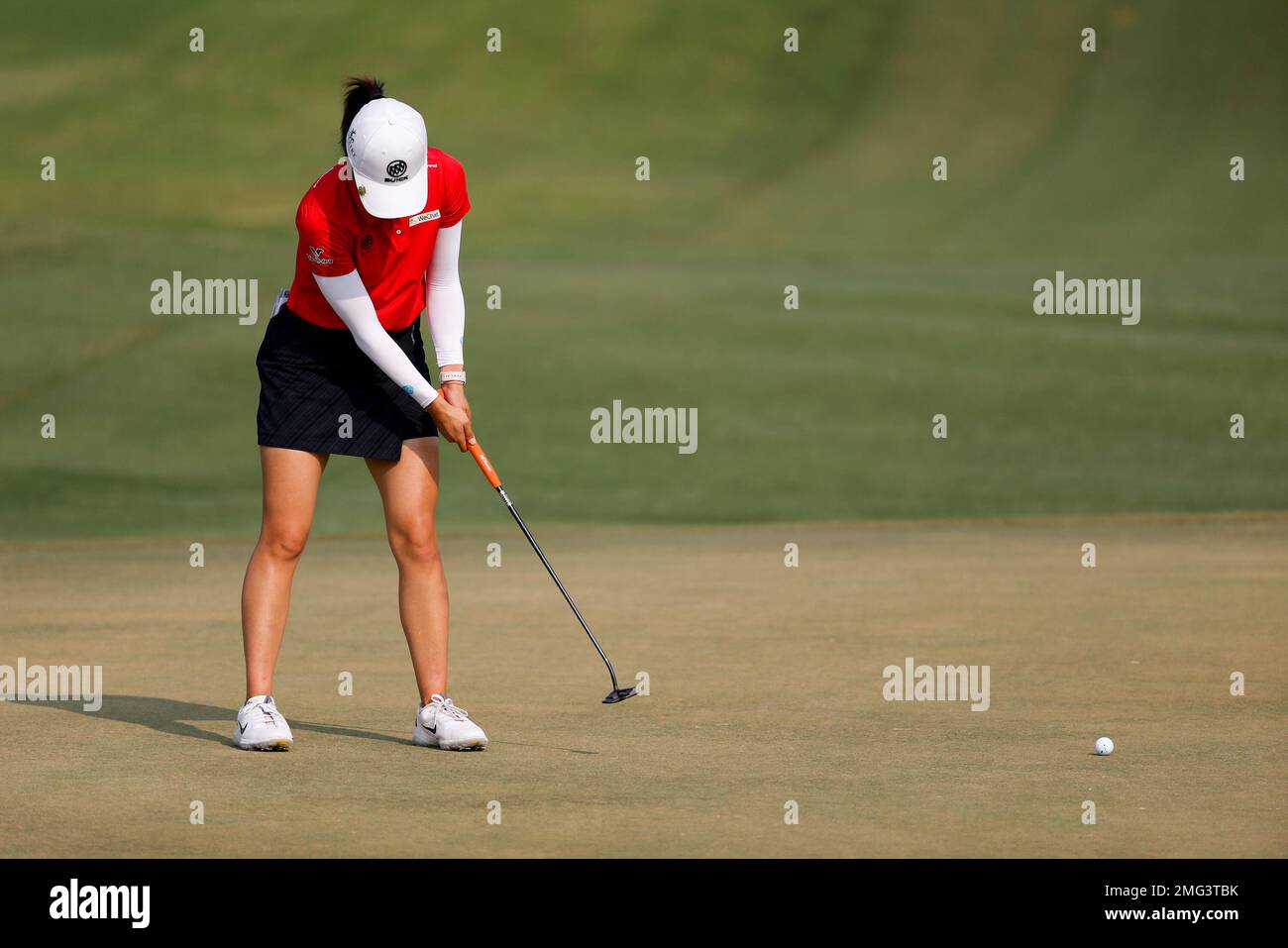 Yu Liu of China, in actions during the final round of the LPGA's ANA ...