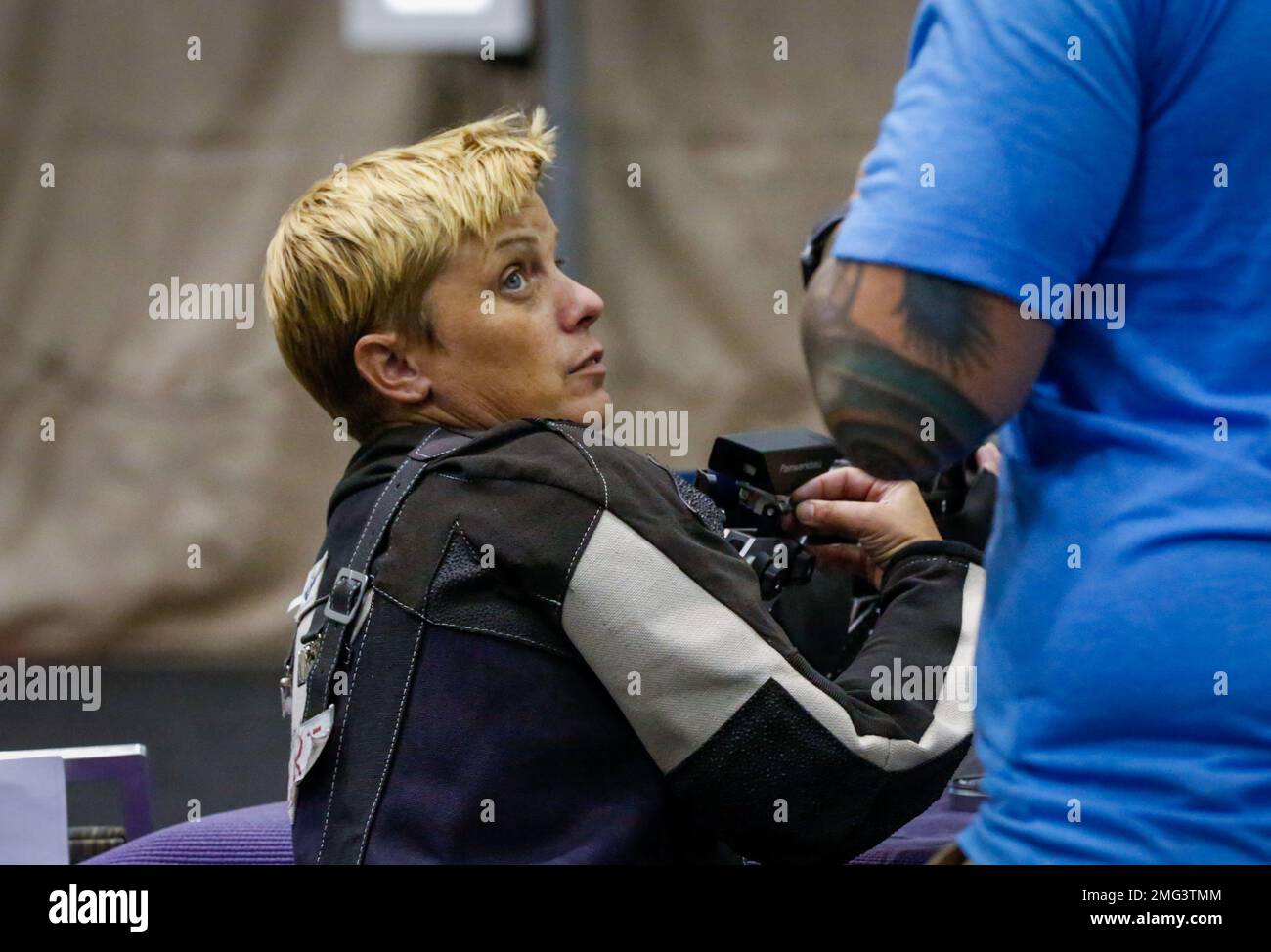 U.S. Army Staff Sgt. Stacy Englert shoots during the 2022 Department of ...
