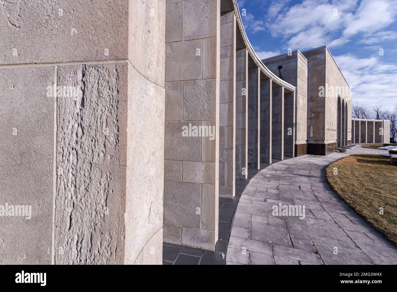 The limestone columns on each side of the Mather Arch by the ...