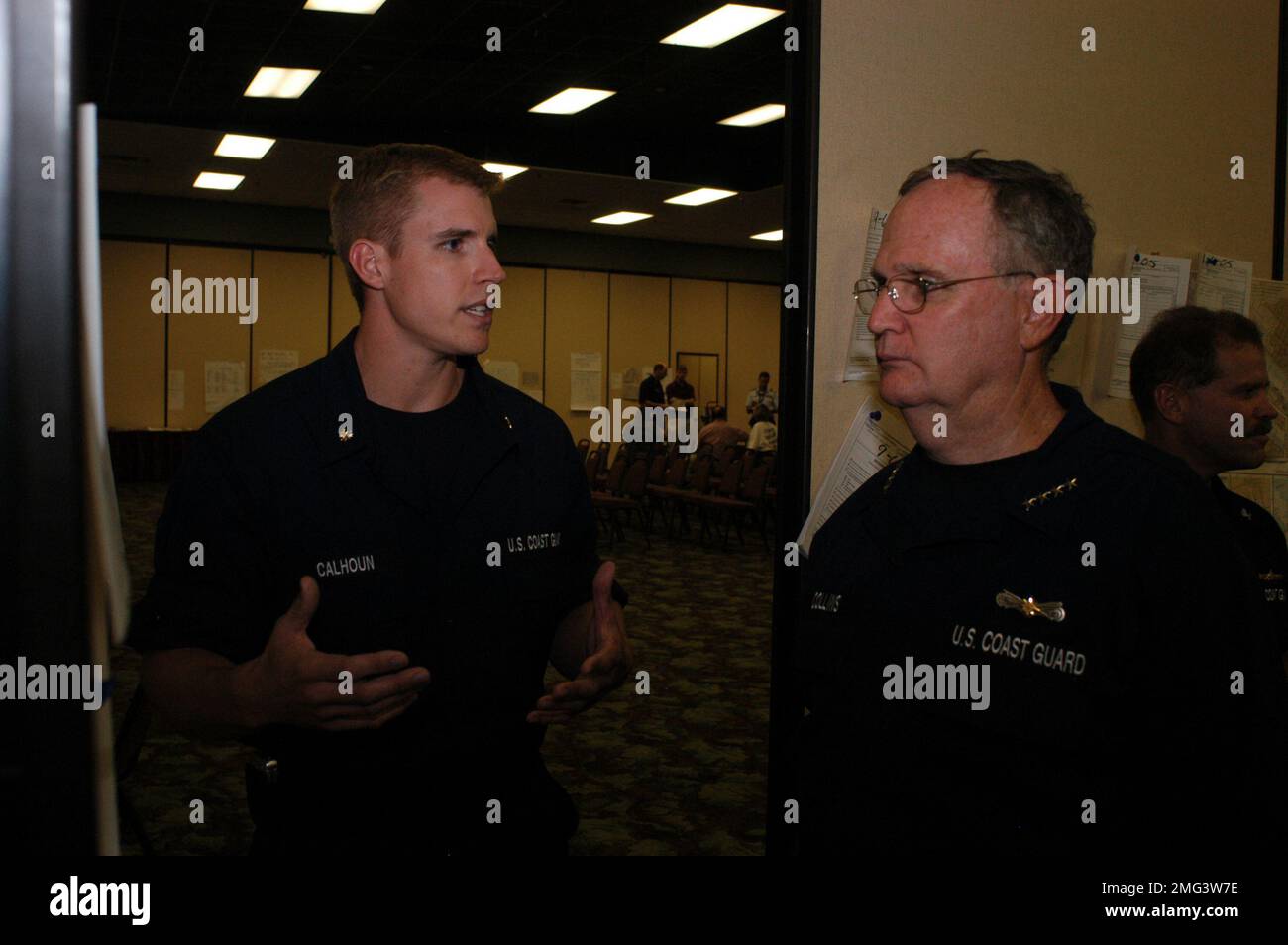 Admiral Collins Visit - 26-HK-3-68. Admiral Collins talking with LCDR ...