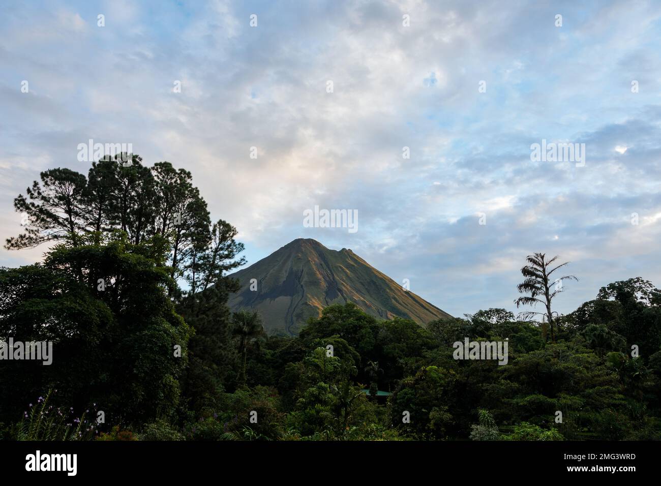 Arenal Volcano at sunrise, Arenal Volcano National Park, Alajuela ...